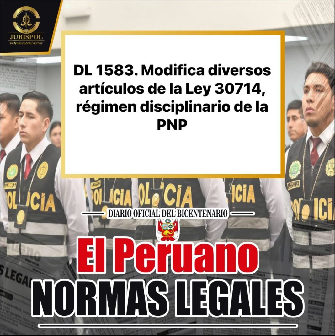 DL 1583. Modifica diversos artículos de la Ley 30714, régimen ...