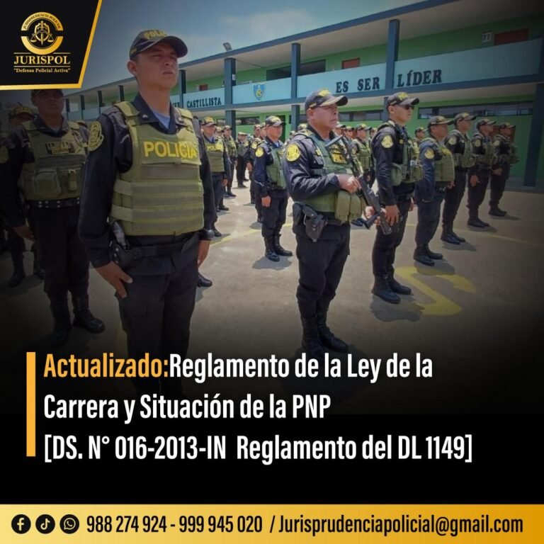 Reglamento del DL 1149. Ley de la Carrera del Personal de la PNP [DS ...