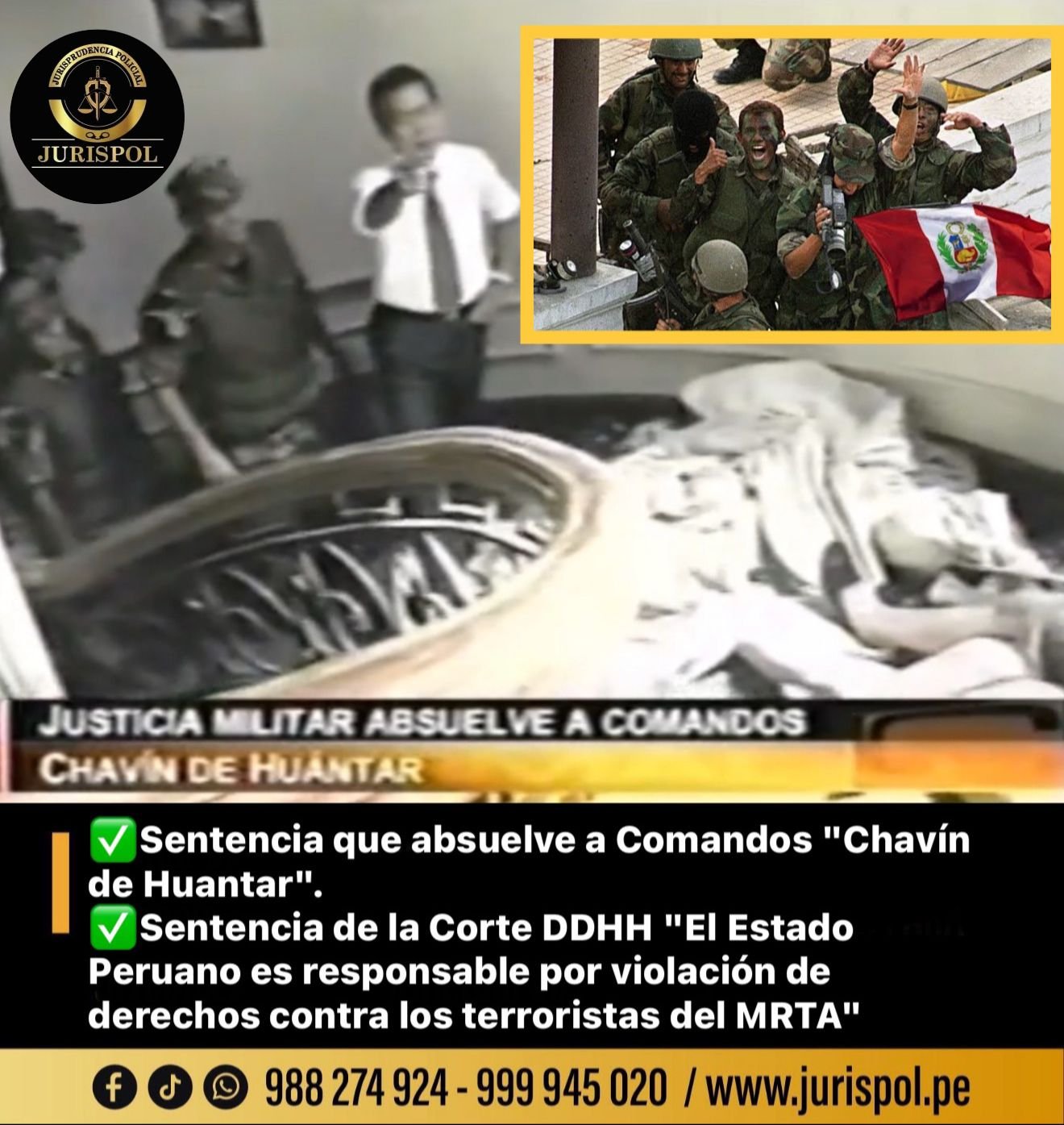 Sentencia que absuelve a los COMANDOS "Chavín de Huantar"; pero Corte ...